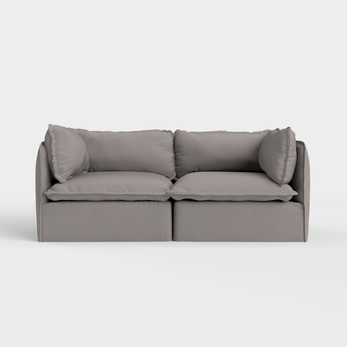 Modular Outdoor Washable 2-Seater | Nano Slubweave in Haze Gray – Chicory