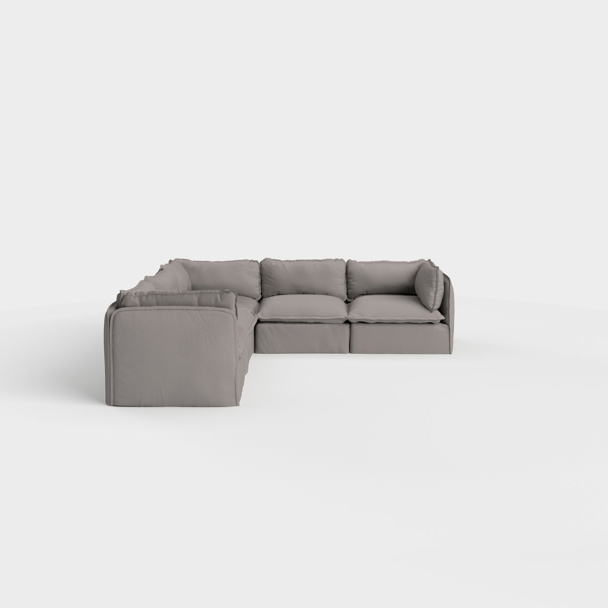Modular Outdoor Washable 5-Seater Corner Sectional | Nano Slubweave in ...