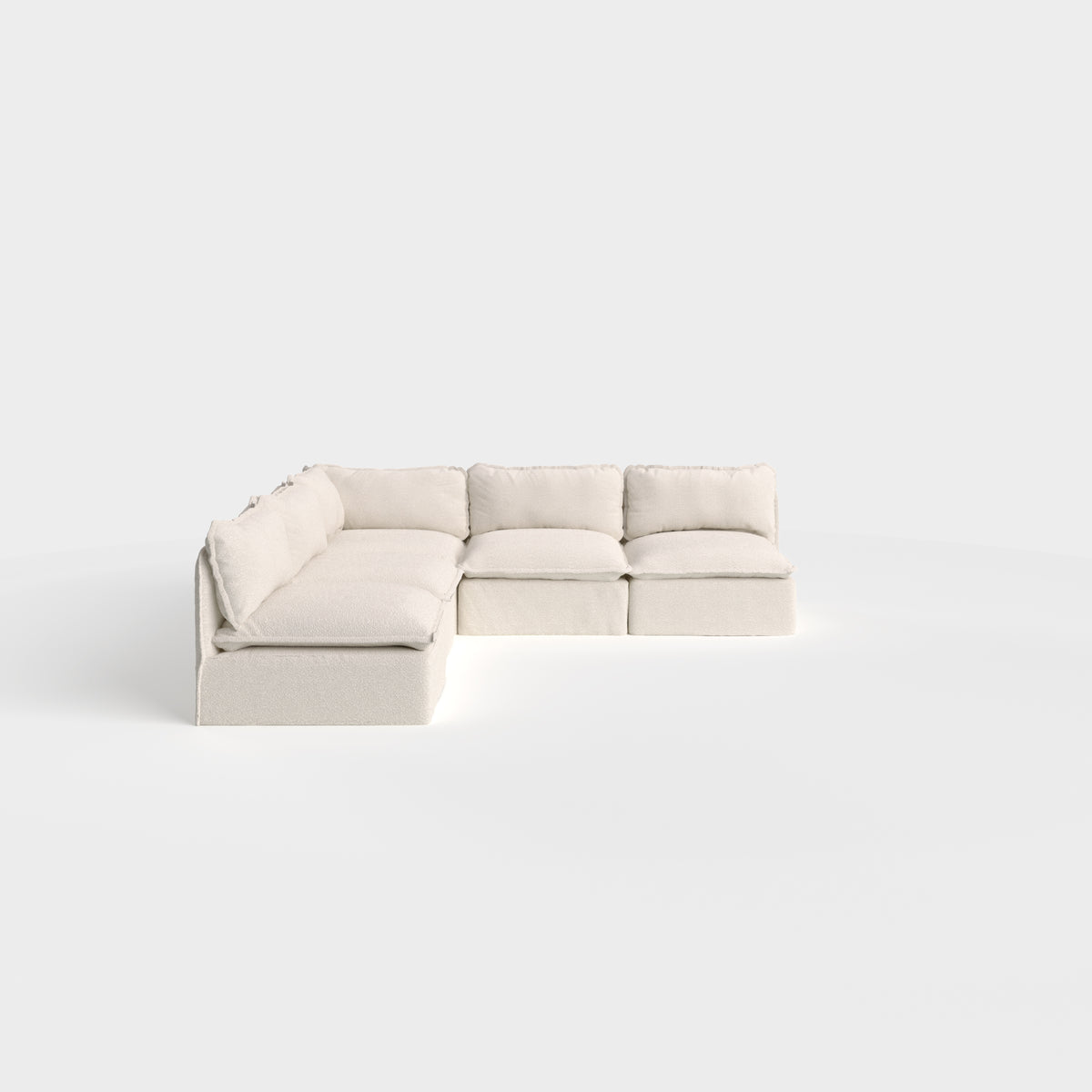 Modular Outdoor Washable 5-Seater Open-Ends Corner Sectional | Alfresc ...