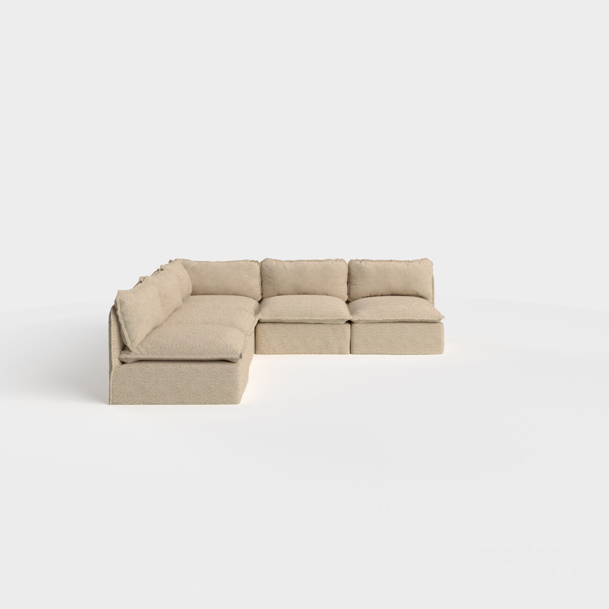 Modular Outdoor Washable 5-Seater Open-Ends Corner Sectional | Alfresc ...