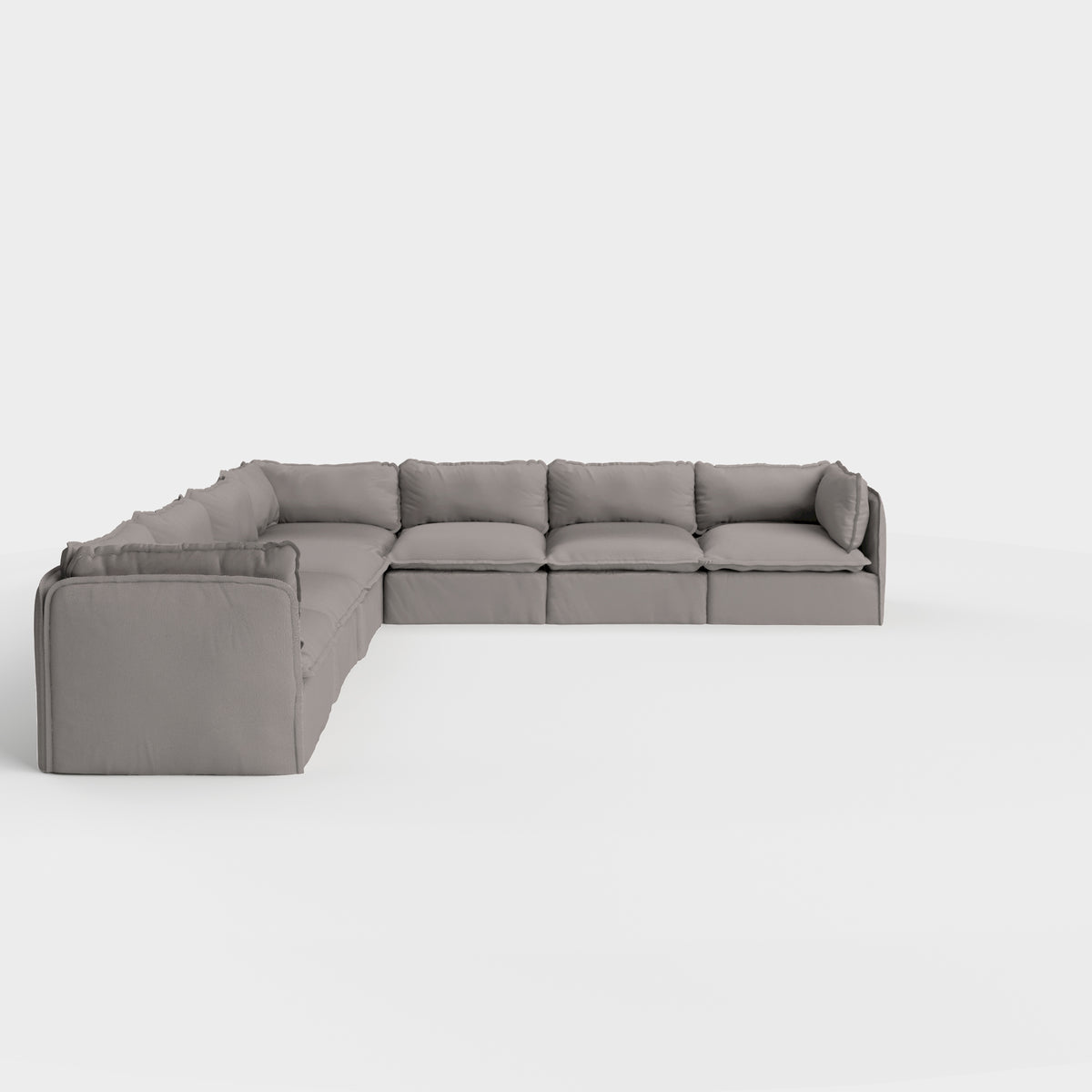 Modular Outdoor Washable 7-Seater Corner Sectional | Nano Slubweave in ...