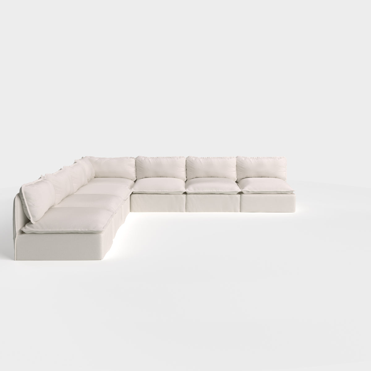 Modular Outdoor Washable 7-Seater Open-Ends Corner Sectional | Nano Sl ...